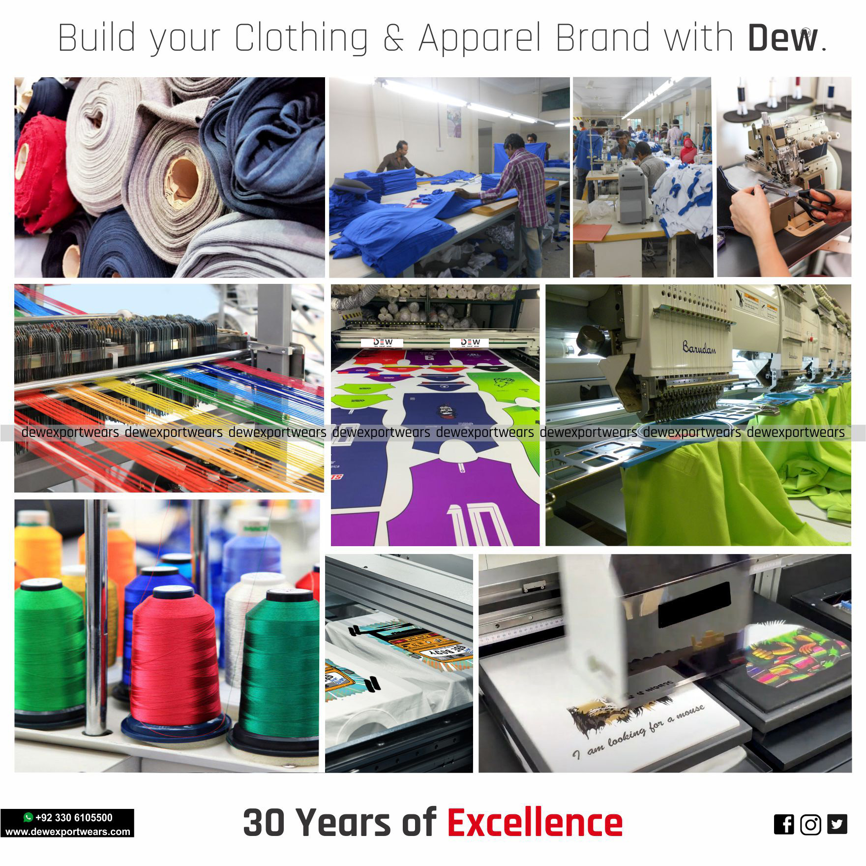 Build Your Clothing & Apparel Brand - Dew Export Wears